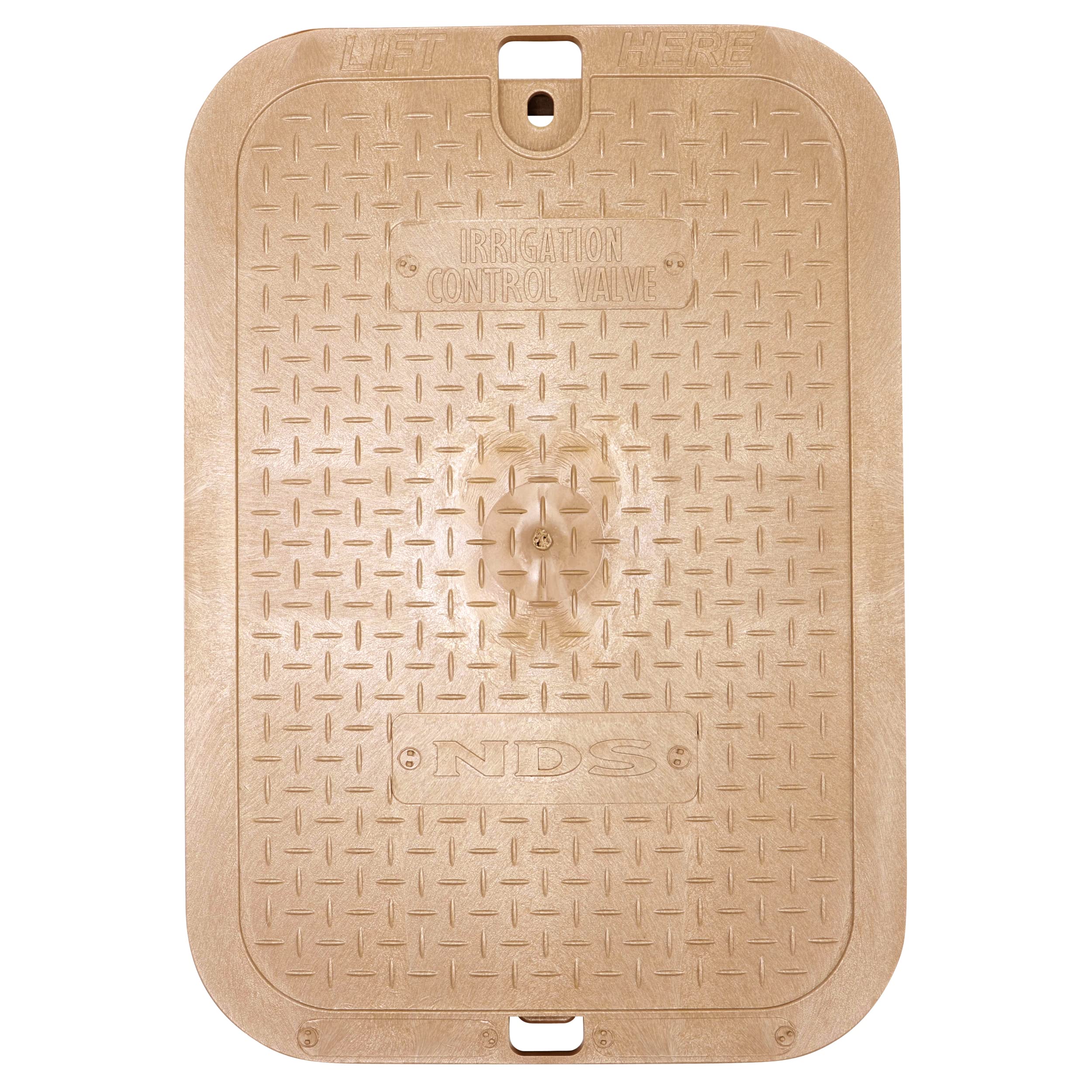 NDS 113BC 14in.X19in. Rectangular Standard Series Valve Box and Cover, 12 in. Height, Sand Box, Sand ICV Cover