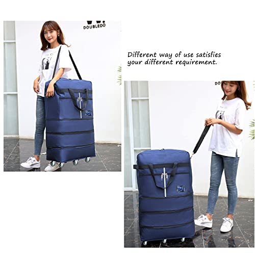ELDA Expandable Foldable Suitcase Collapsible Luggage with Universal Spinner Wheels Rolling Duffle Bags for Travel Large Capacity Lightweight Suitcases for Men Women