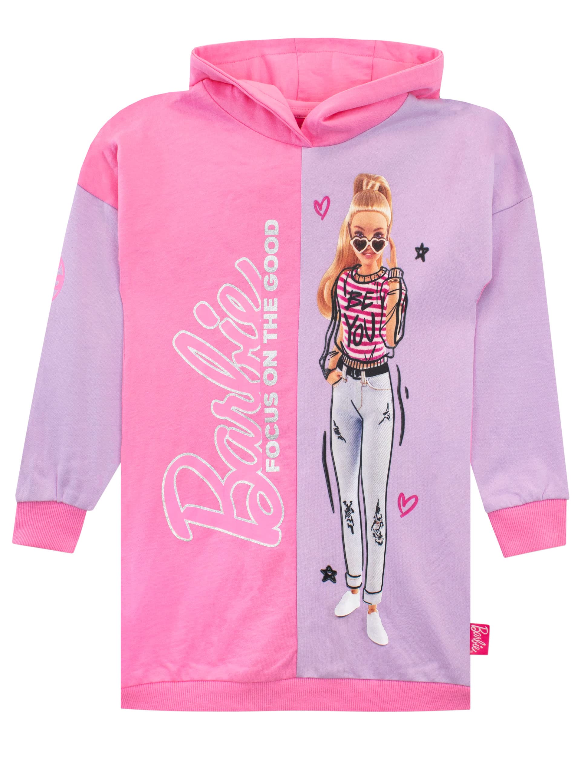 Barbie Girls Hoodie Dress Daywear For Kids Multicolor 12