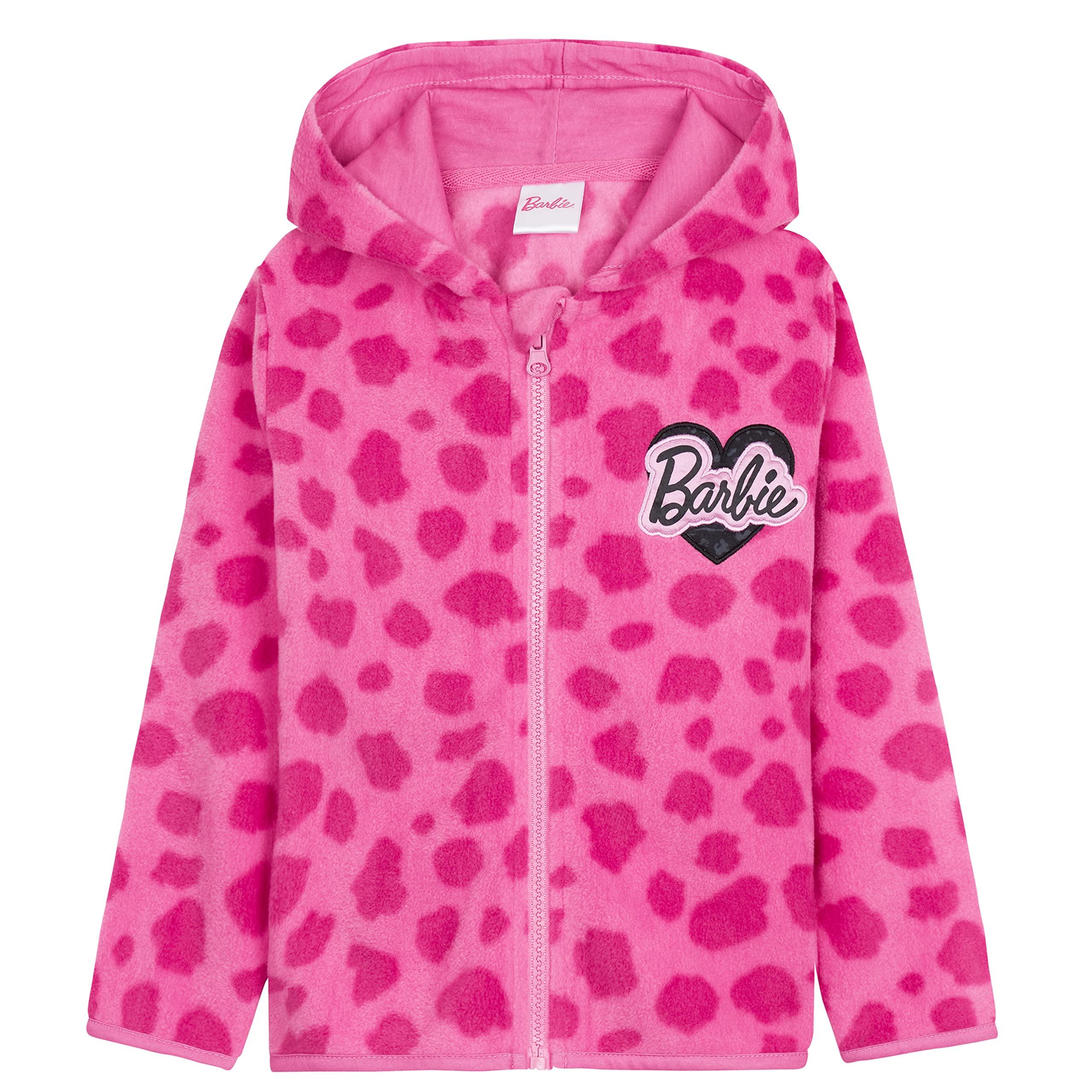 Barbie Girls Jacket Pink Hooded Fleece Girls' Jackets (Pink, 2-3 Years)