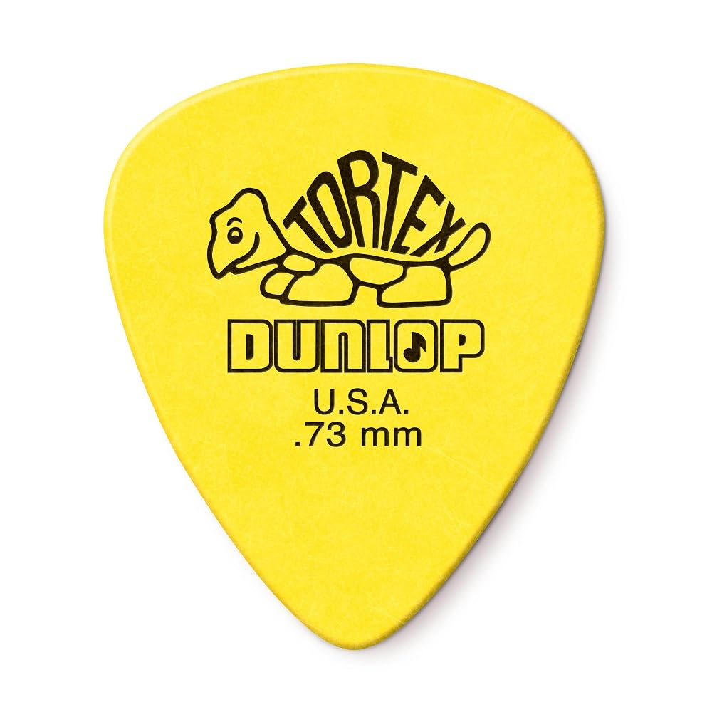 Dunlop Tortex Standard .73mm Yellow Guitar Picks, 36 Pack