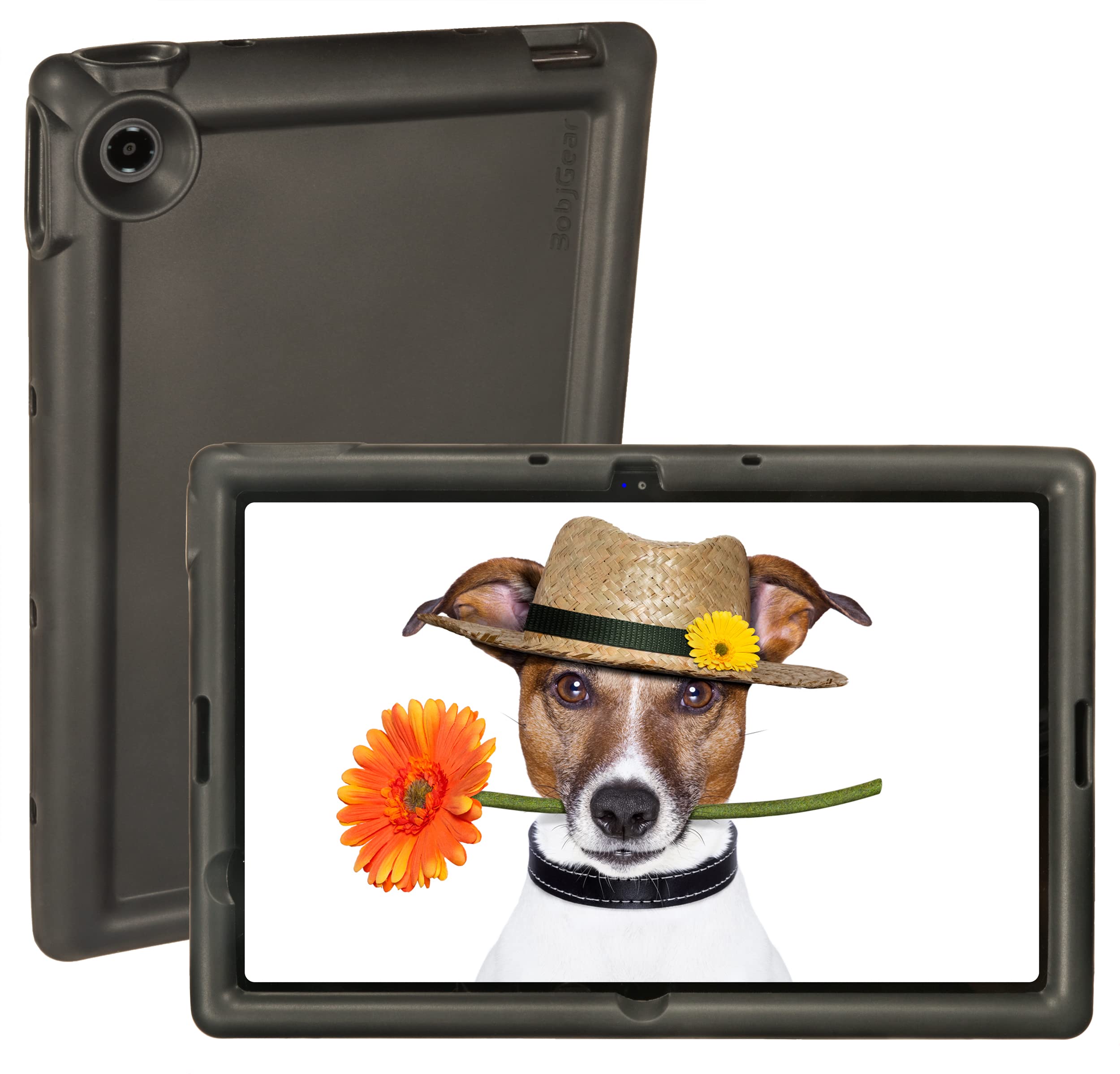 BobjGear Bobj Rugged Tablet Case for Lenovo Chromebook Duet 3 (11 in) Model 11Q727 - | Shockproof | Premium Washable Silicone | Kid Friendly (Bold Black)