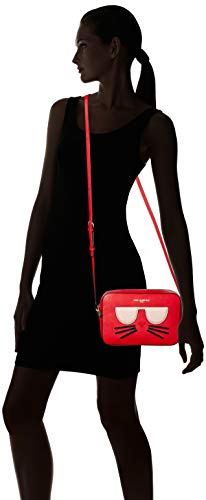Karl Lagerfeld Paris womens Maybelle Camera Crossbody Cross Body, Crimson, One Size US