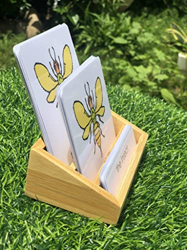 KIHACO 2 Sets Montessori Three Part Card Tray Montessori material The Holder for Montessori 3 Part Cards - NOT for Greeting Cards