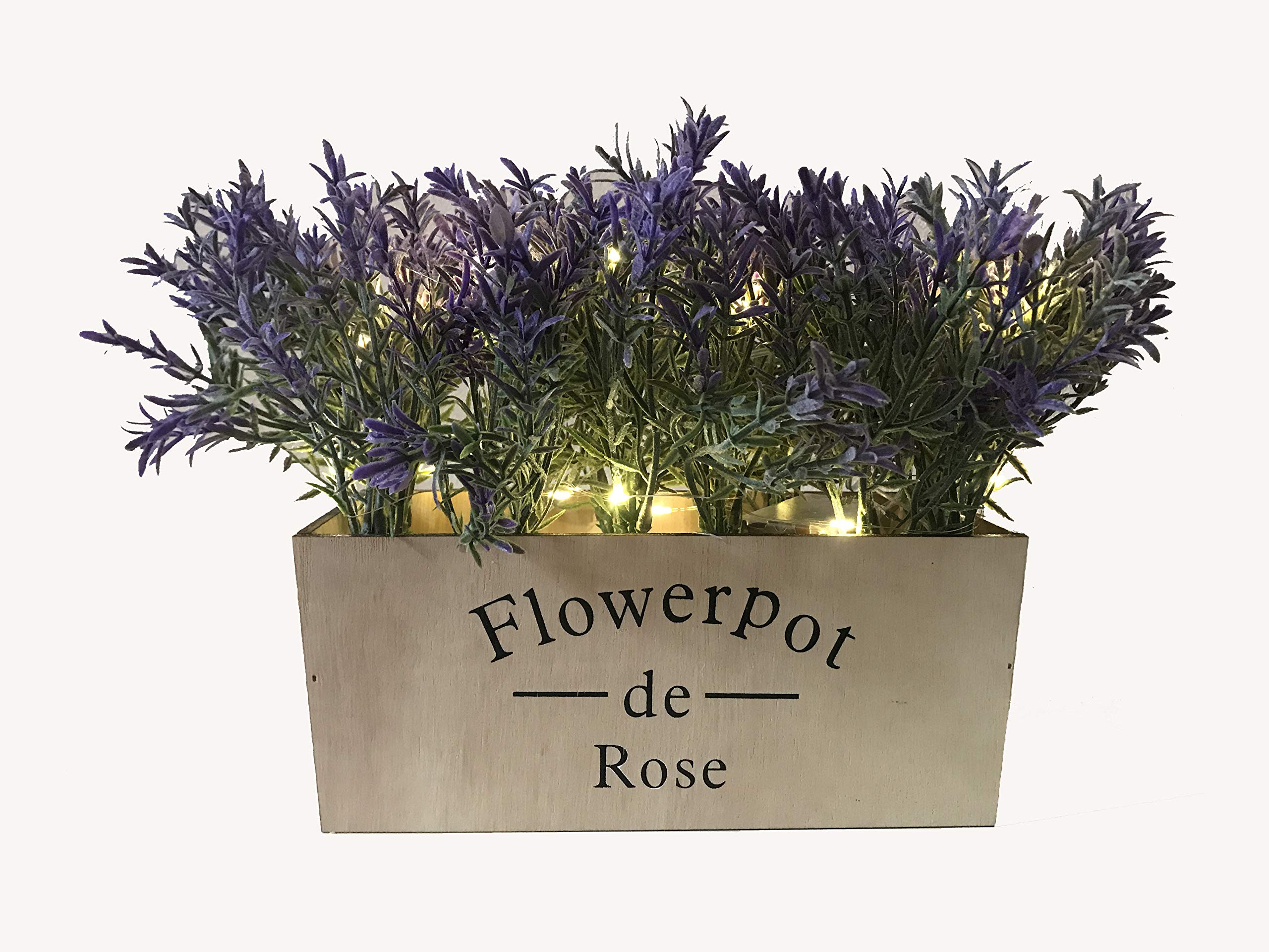 SNOWSTORM Artificial Flower Lavender Potted Plant with Silk Flower for Home Decor Wedding Garden Office Patio Decoration Table Centerpieces
