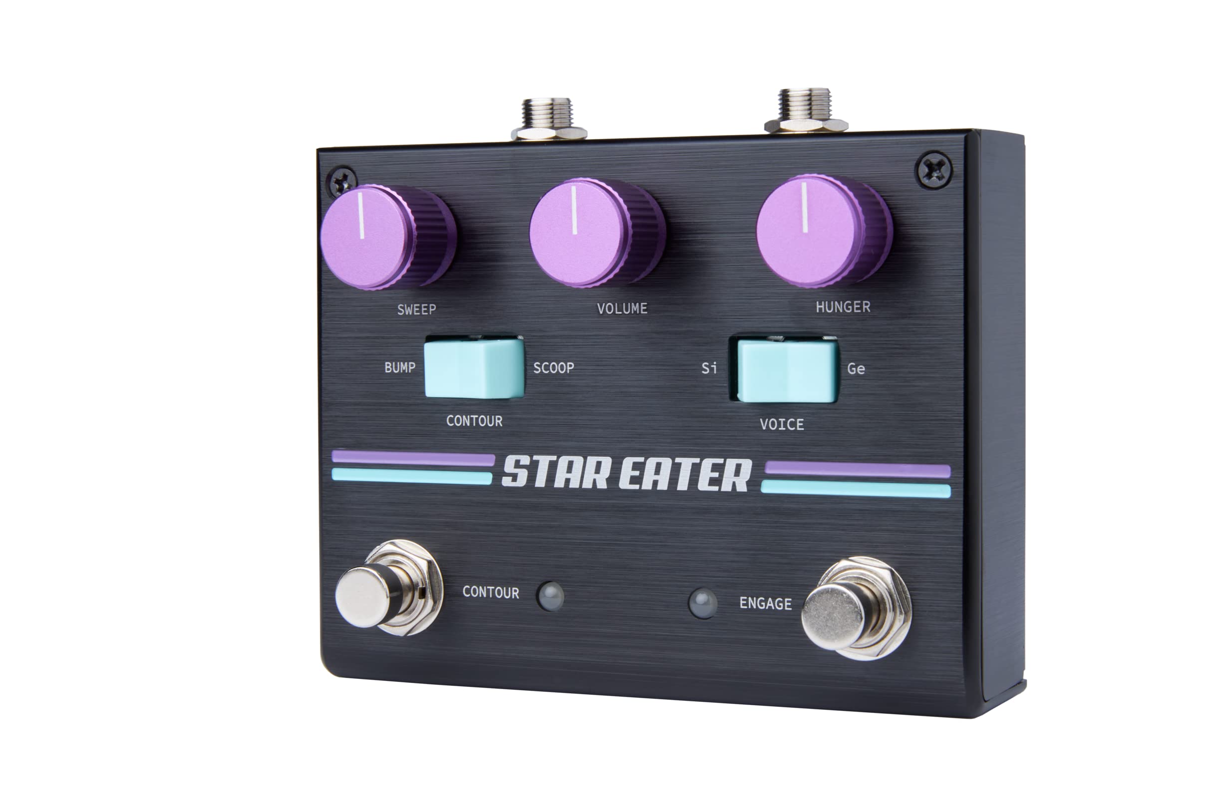 Briskdrop Pigtronix Star Eater Analog Fuzz Pedal - Bundle with Instrument Cable, 2 Patch Cables, and 6 Dunlop Picks