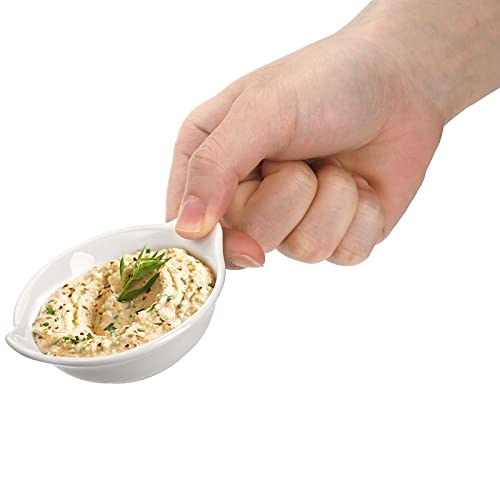 Elsjoy 16 Pack 2 Oz Ceramic Dip Bowls, Ceramic Pinch Bowls Mini Dipping Bowls Sauce Dishes, Small Dipping Dishes Mini Prep Bowls for Soy Sauce, Ketchup, BBQ