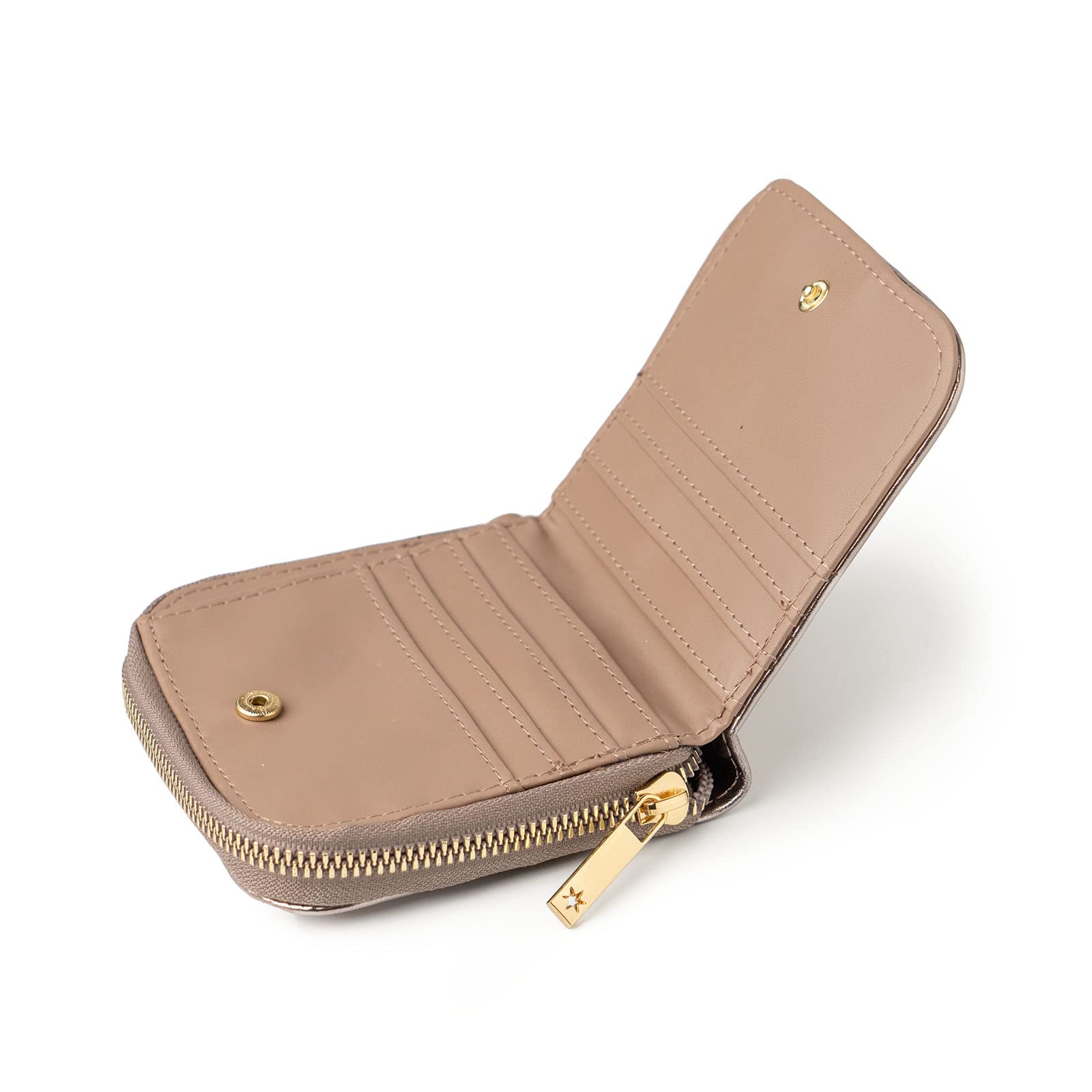 KEDZIE The Influencer Zip Around Wallet for Women - Bronze