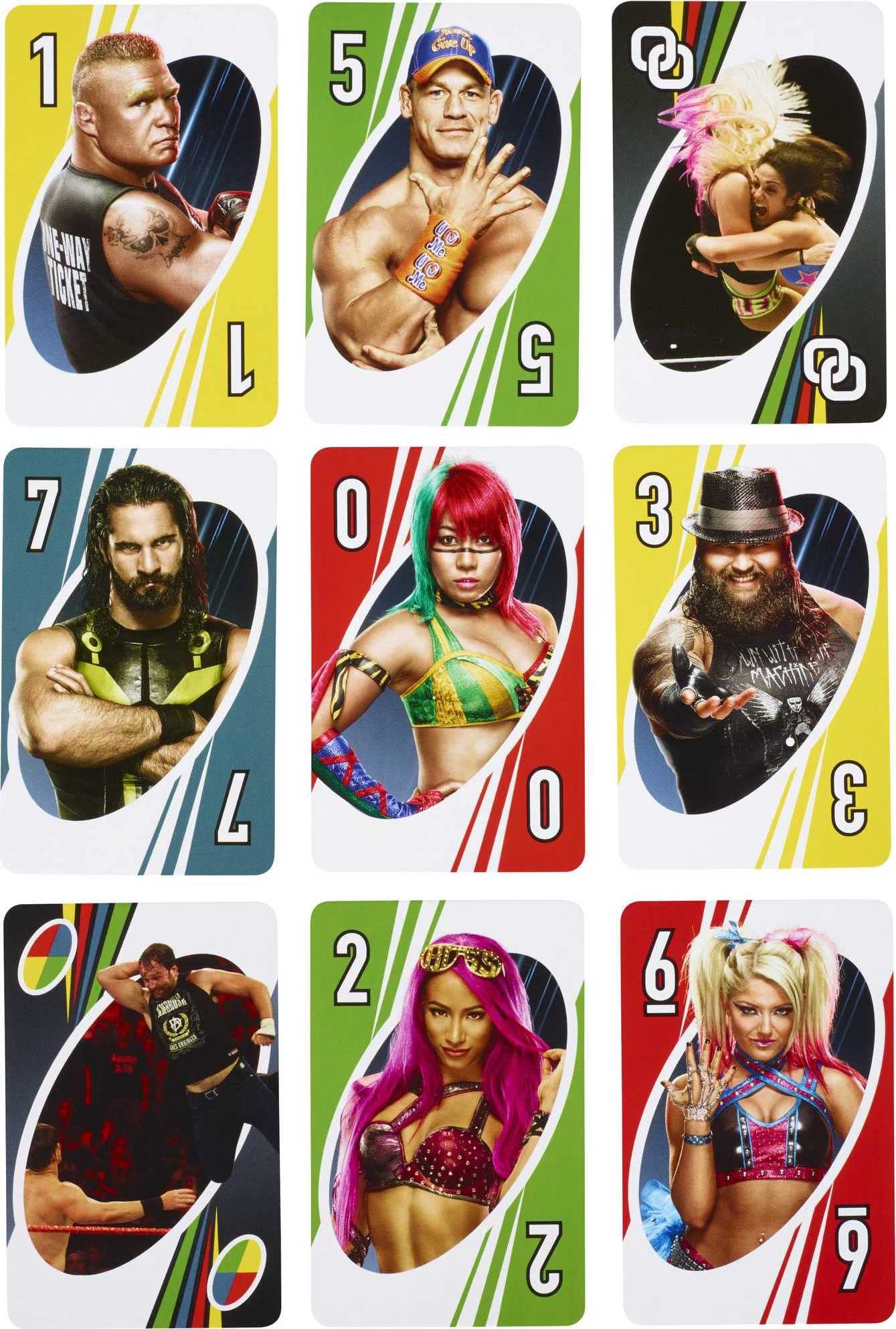 Mattel Games UNO Card Game, Matching WWE Superstars, for 2 to 10 Players Ages 7 Years and Older