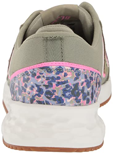 New Balance Women's Fresh Foam X-70 V1 Sneaker, Olive Leaf/Vibrant Pink/Black, 8