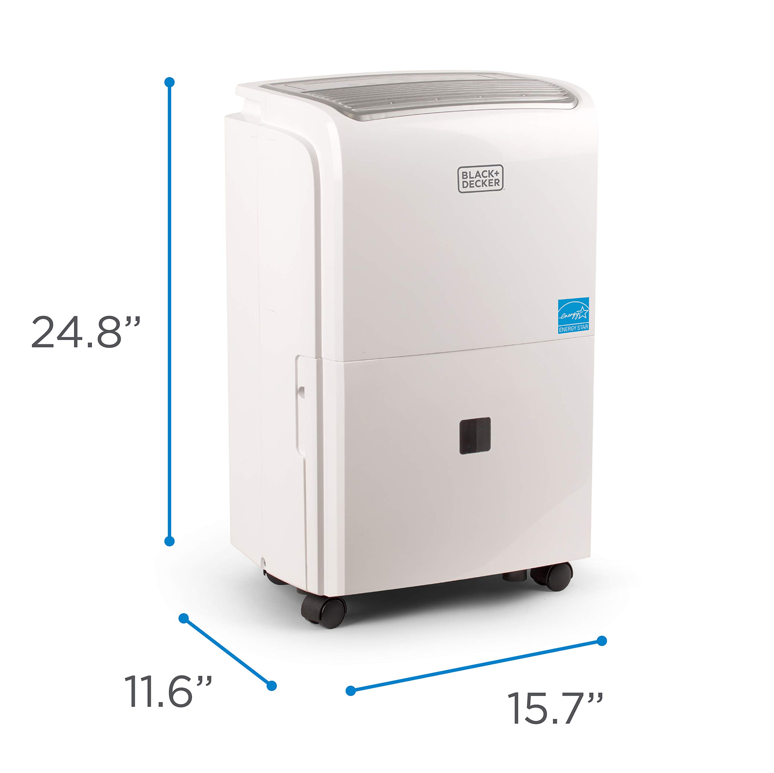 BLACK+DECKER 4500 Sq. Ft. Dehumidifier with Drain Pump for Extra Large Spaces and Basements, Energy Star Certified, BDT50PWTB
