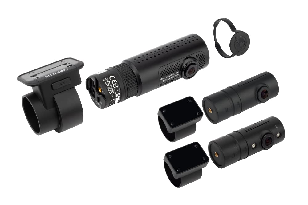 BlackVue DR750X-3CH Plus with 32GB microSD Card | Dual FHD + HD Triple Channel Cloud Dashcam | Cloud Connectivity | Mobile Hotspot and LTE via Optional LTE Module