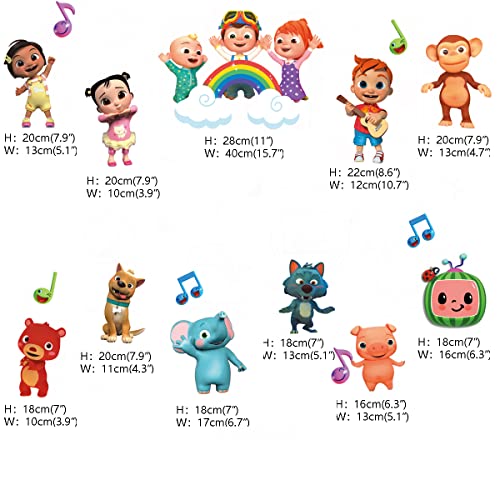 Runtoo Kids Room Wall Decals Cartoon Baby Wall Stickers Play Room Nursery Party Decor