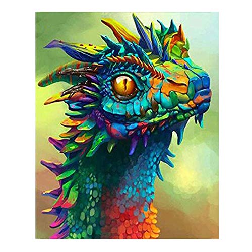 Kimily DIY Paint by Numbers for Adults Kids DIY Painting Acrylic Paint by Numbers Painting Kit Home Wall Living Room Bedroom Decoration Dragon