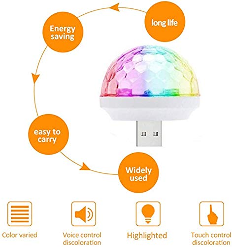NARFIRE Voice Control USB LED Light Mini Stage Light K Gebao Music KTV Atmosphere Household Crystal Disco Light