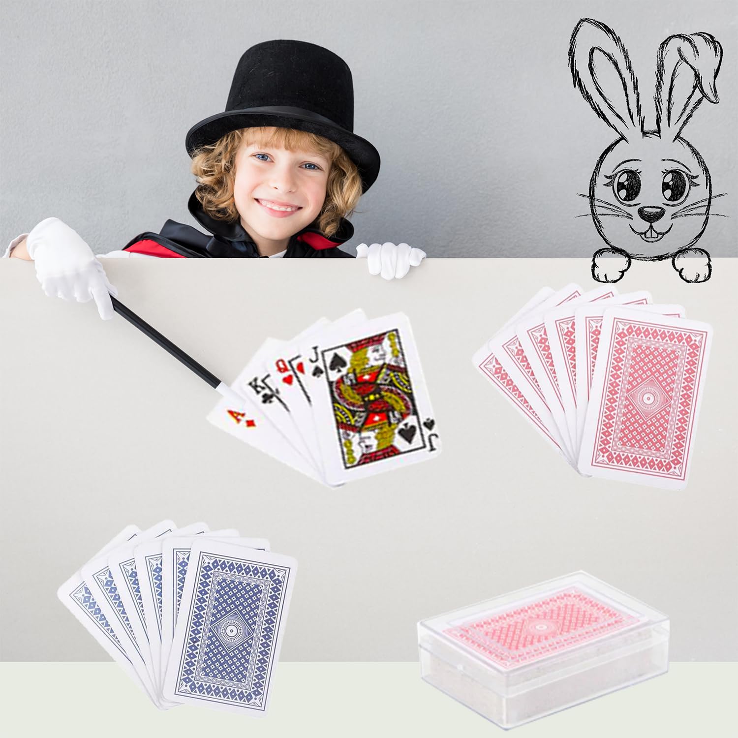 Mini Playing Cards Deck, Small Casino Card Games for Kids, Magic Party Favor, 2.5" Inches (12-Pack)