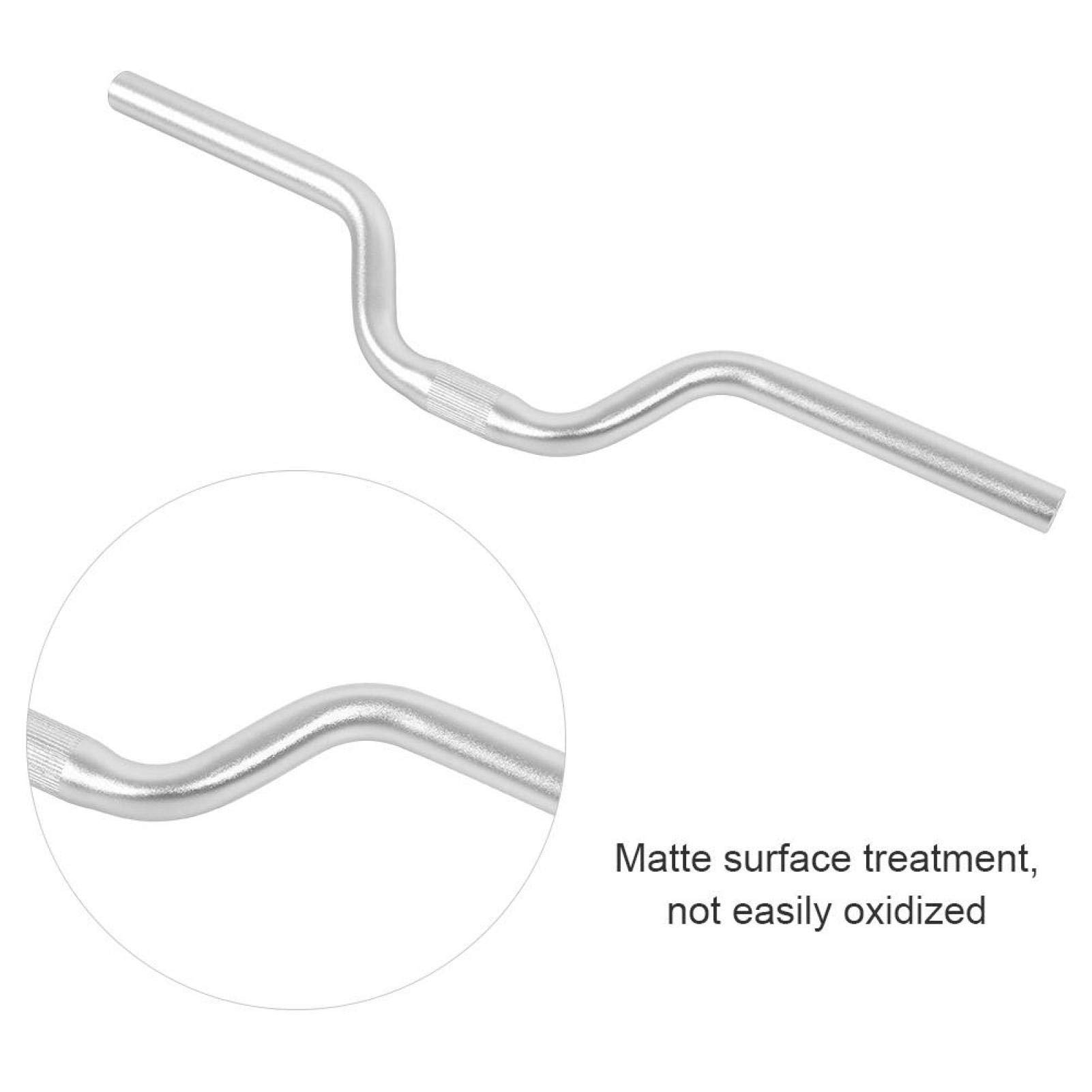 Bicycle Handlebar, Aluminum Alloy Swallow Shaped Handlebar 25.4mm*520mm Riser Handlebar for Mountain Road Bikes( Silver)