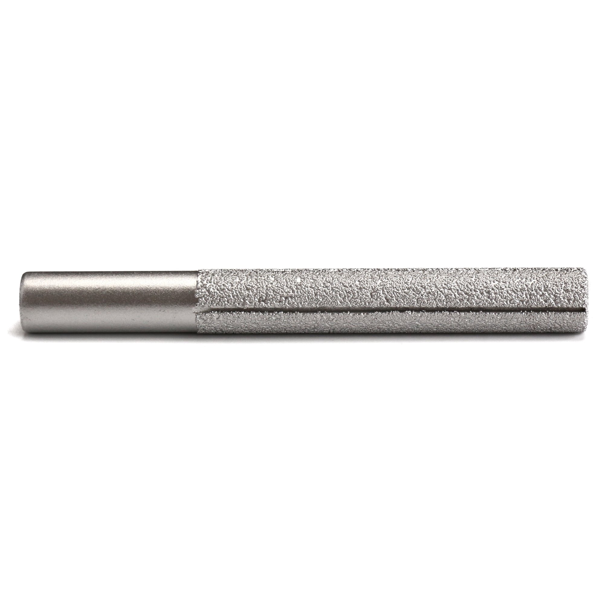 JINGLING 13.3mm Head Dia. Brazed Cylindrical Diamond Profile Wheel Cylinder Router Bit Lengthen 115mm Shank 1/2" Electric Router for Stone Granite