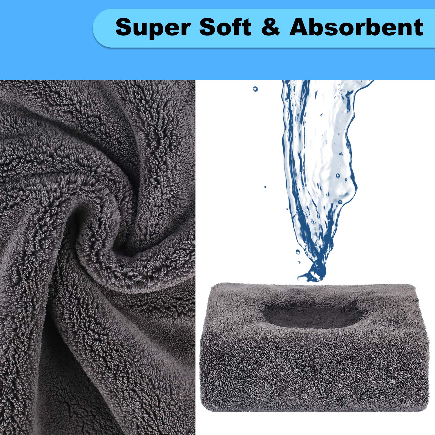 AUTODECO 2 Pack Collapsible Sink with Handle Towel, 2.37 Gal / 9L Foldable Wash Basin for Washing Dishes, Camping, Hiking and Home Blue