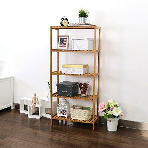 KINBOR BABY Kinborbaby Storage Shelf Bamboo Shelf - Bathroom Shelf, Bamboo Shelf, Bamboo Bookshelf, Bathroom Rack