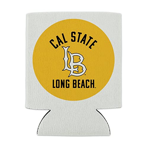 California State University Long Beach Dirtbags logo Can Cooler - Drink Sleeve Hugger Collapsible Insulator - Beverage Insulated Holder
