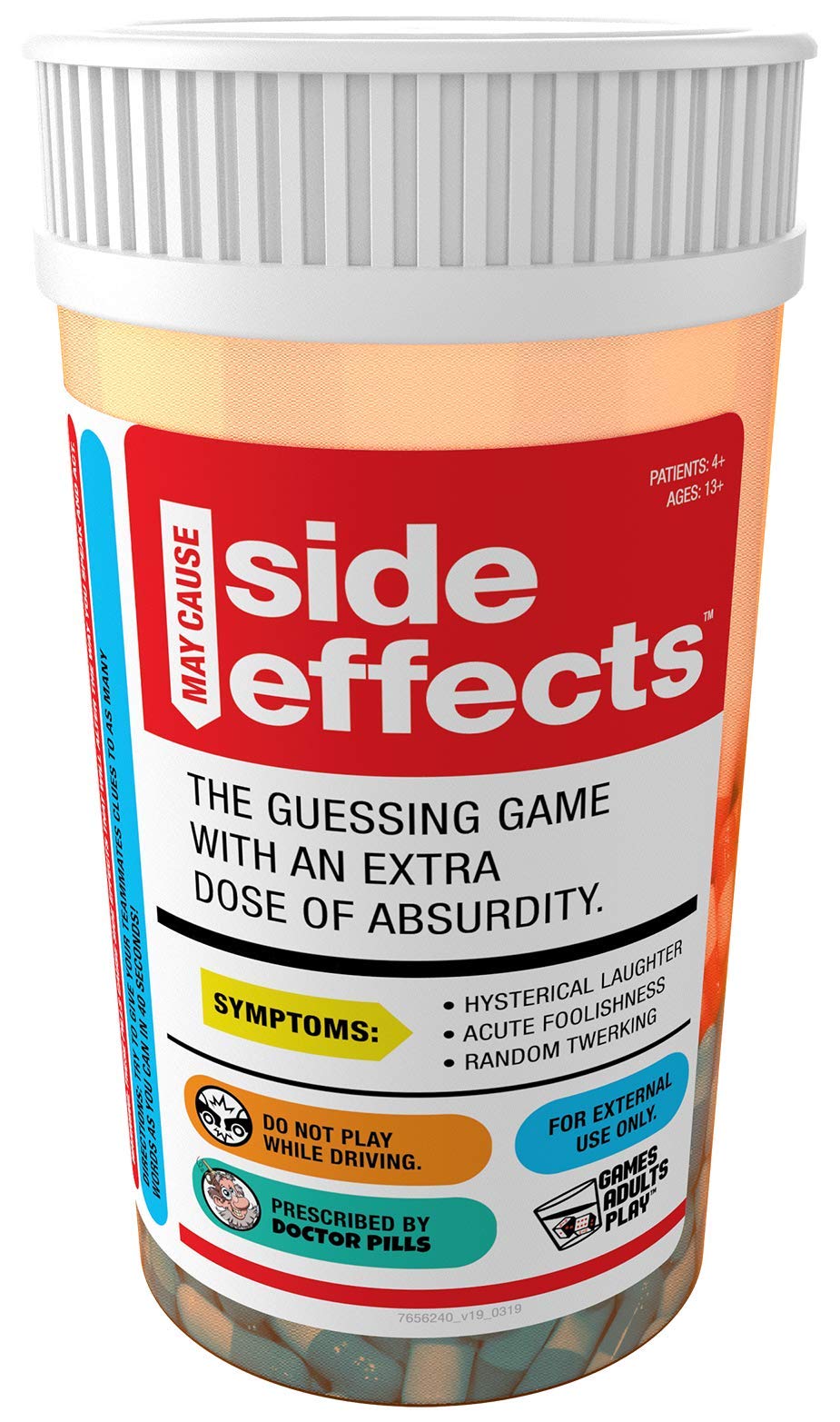 May Cause Side Effects - The Guessing Game with an Extra Dose of Absurdity,includes 50 Blue Pill Cards