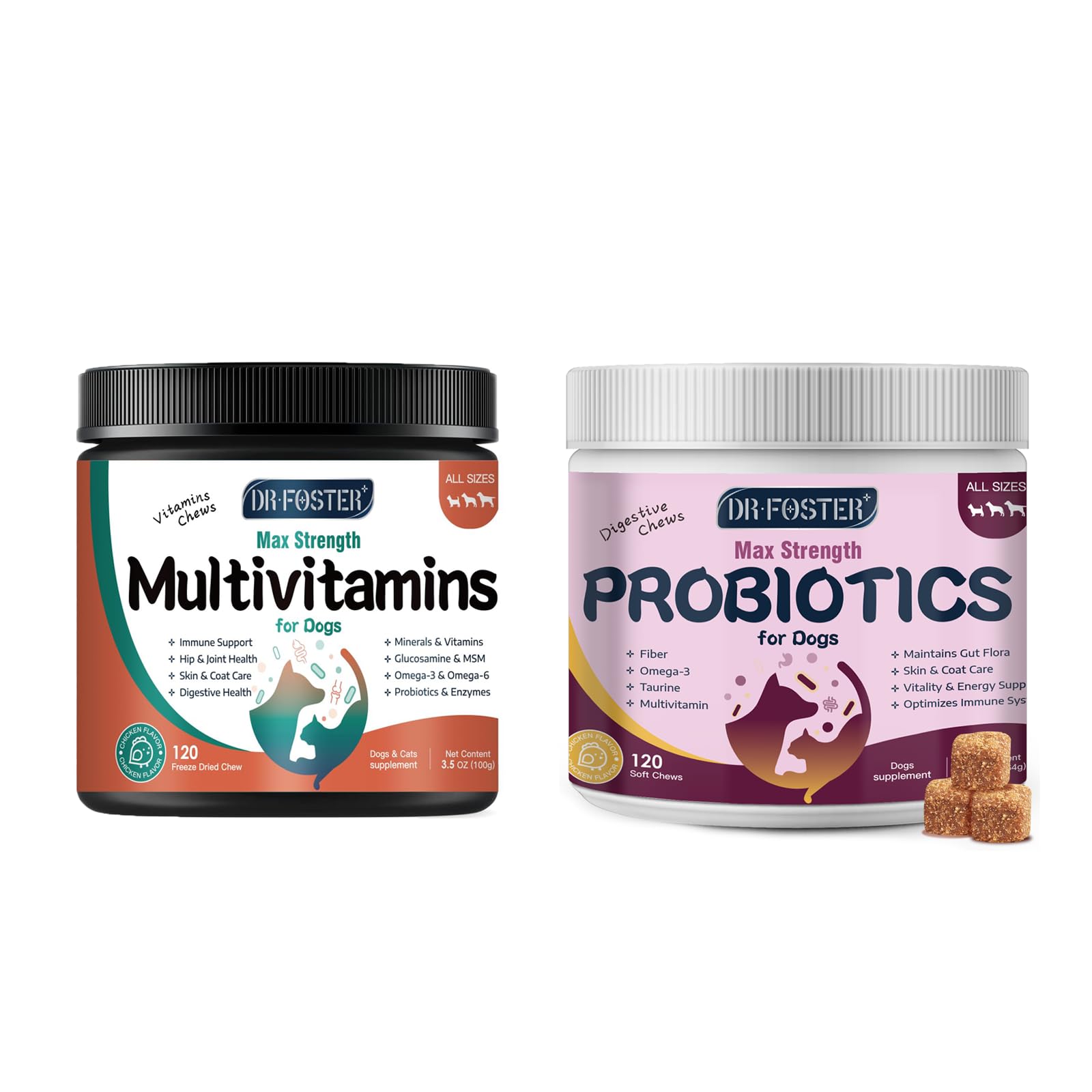 Dog Vitamins & Probiotics Supplements for Dogs