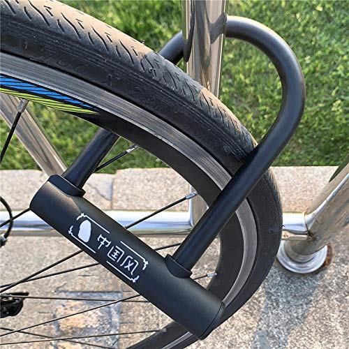 Bicycle Lock Bicycle U Lock Anti-Theft Road Mountain Bike Motorcycle Lock Bicycle Accessories Steel Cable Security Locks-Black Set Bike Lock (Color : Cable Lock) (Color : Update Black U Lock)