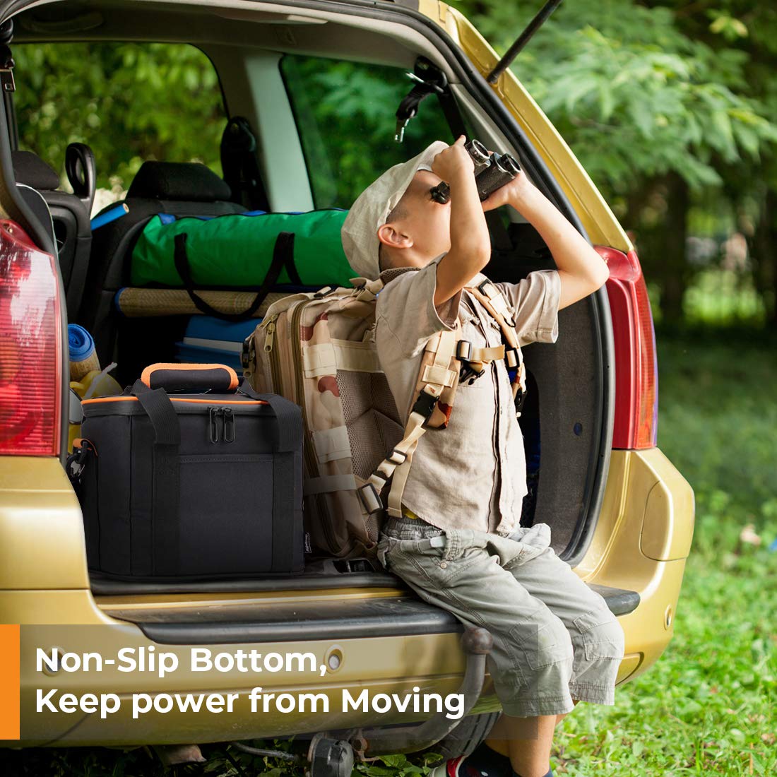 BougeRV Carrying Case Power Station1100Wh 286Wh, Flash-300 Explorer 1000 500 Power Station, for EB70, for EB55, for River Max, Large Power Station Bag, Oxford 600D Power Pack, Black