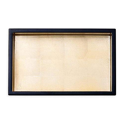 Caspari Lacquer Guest Towel Napkin Holder in Black & Gold, 1 Each