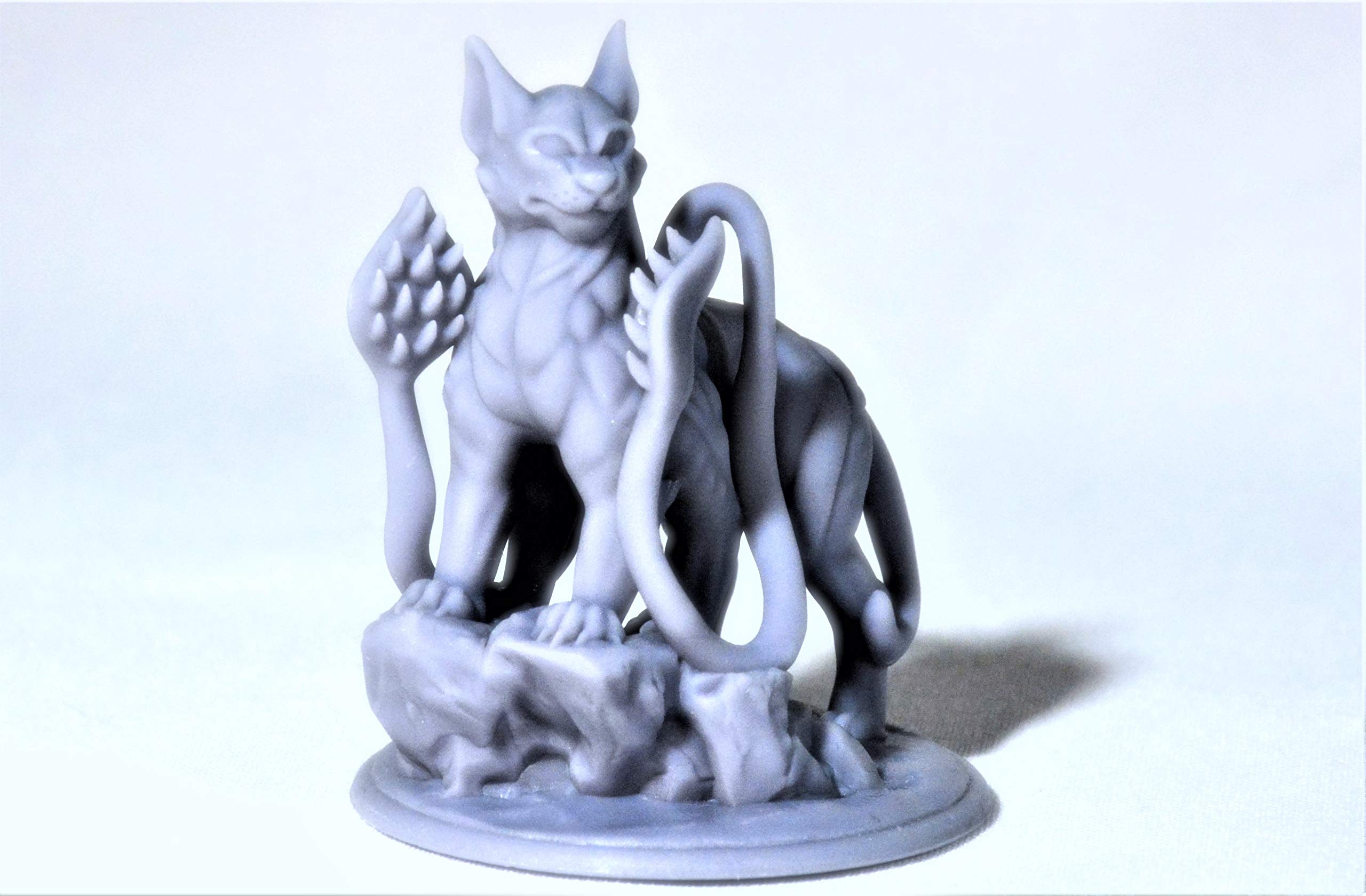 HERO Creations - Displacer Beast, Standing - RPG - Dungeons and Dragons - DND - Pathfinder - Lord of The Ring - Figurine Miniature (Gray/Unpainted)