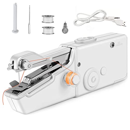 Handheld Sewing Machine, Portable Mini Sewing Machine for Beginners, Suitable for Clothing, Denim, Curtains, Leather and DIY