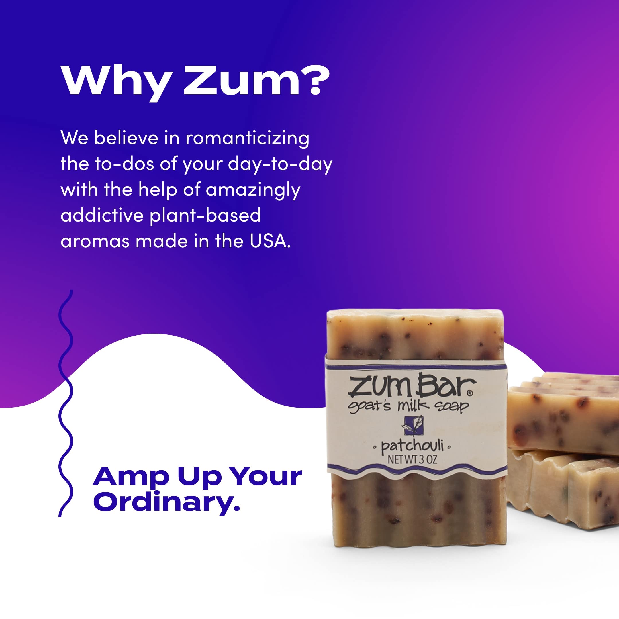 Zum Bar Goat's Milk Soap - Patchouli - 3 oz (3 Pack)