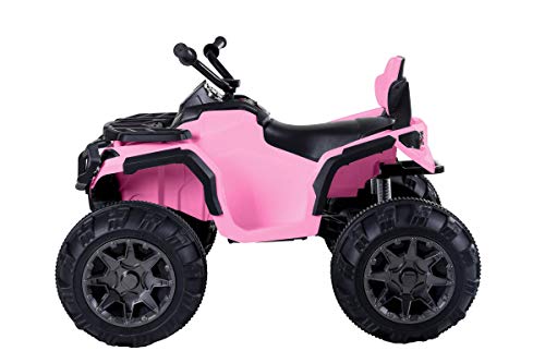 NC LEADZM LZ-906 ATV Double Drive Children Car with 45W12 12V7AH1 Battery Without Remote Control Pink