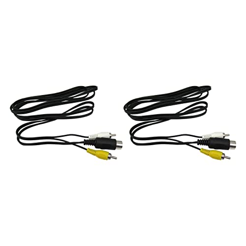 NGHTMRE Pack of 2 Premium Quality 6FT RCA TV AV Audio Video Cord Cable for Sega Genesis & Sega Master System
