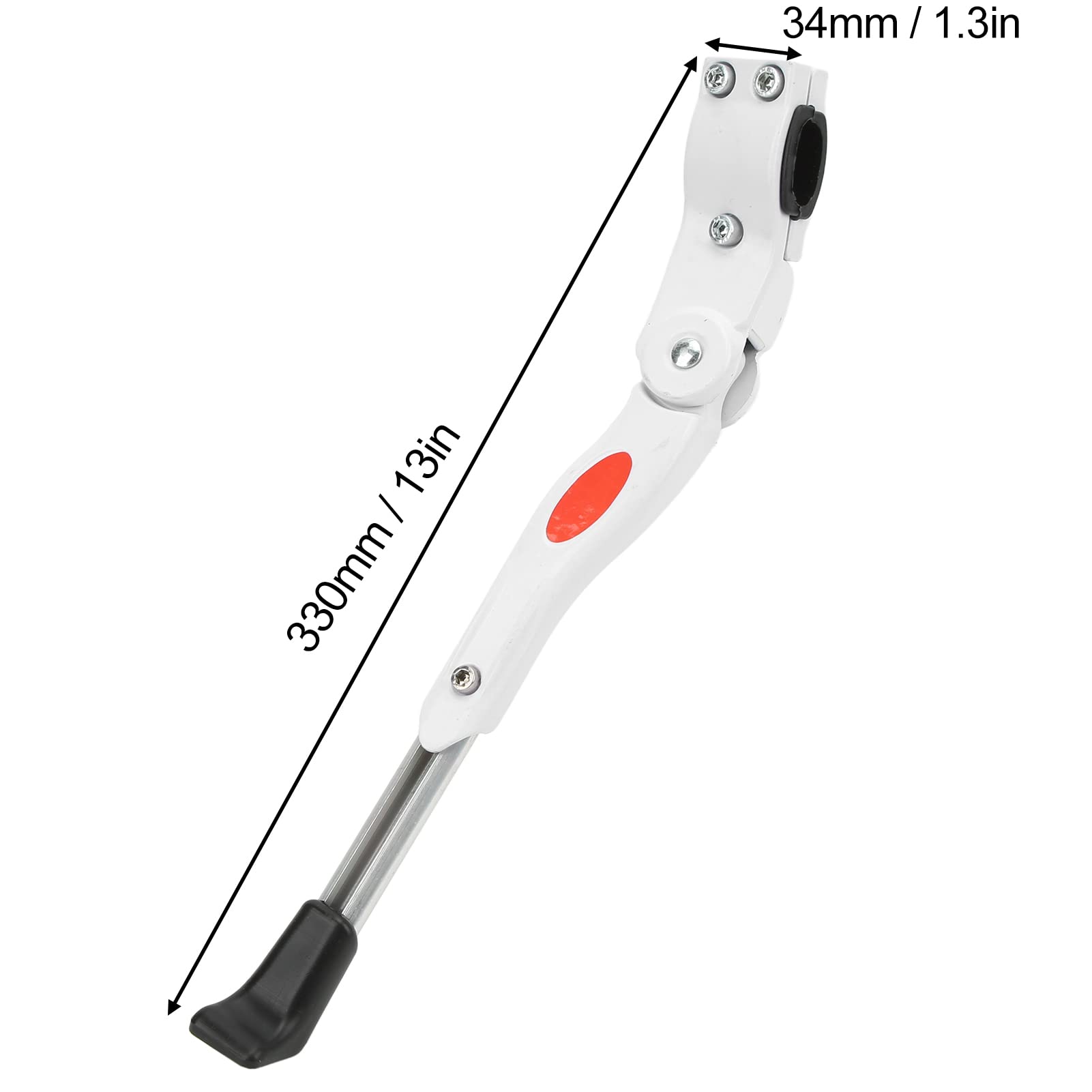 Bicycle Side Support, Bike Kickstand Improve Security Waterproof Anti Slip Design for Mountain Bike for Racing Car White