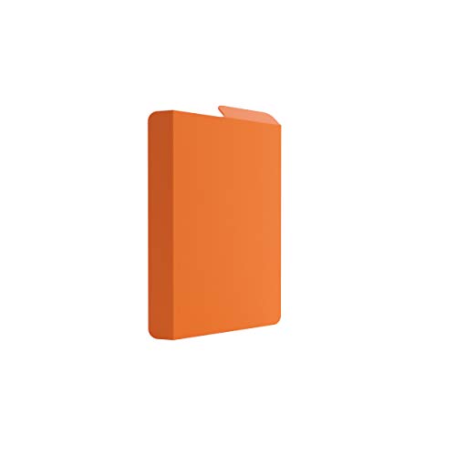 Gamegenic Deck Holder 100+ Casual Deck Box | Double-Sleeved Card Storage with Flex Card Divider | Premium Card Game Protector | Cobra Neck Technology | Holds up to 100 Cards | Orange Color | Made