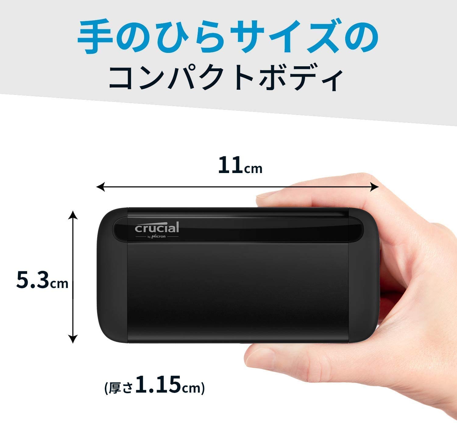 Crucial X8 2TB Portable SSD - Up to 1050MB/s - PC and Mac - USB 3.2 External Solid State Drive - CT2000X8SSD9