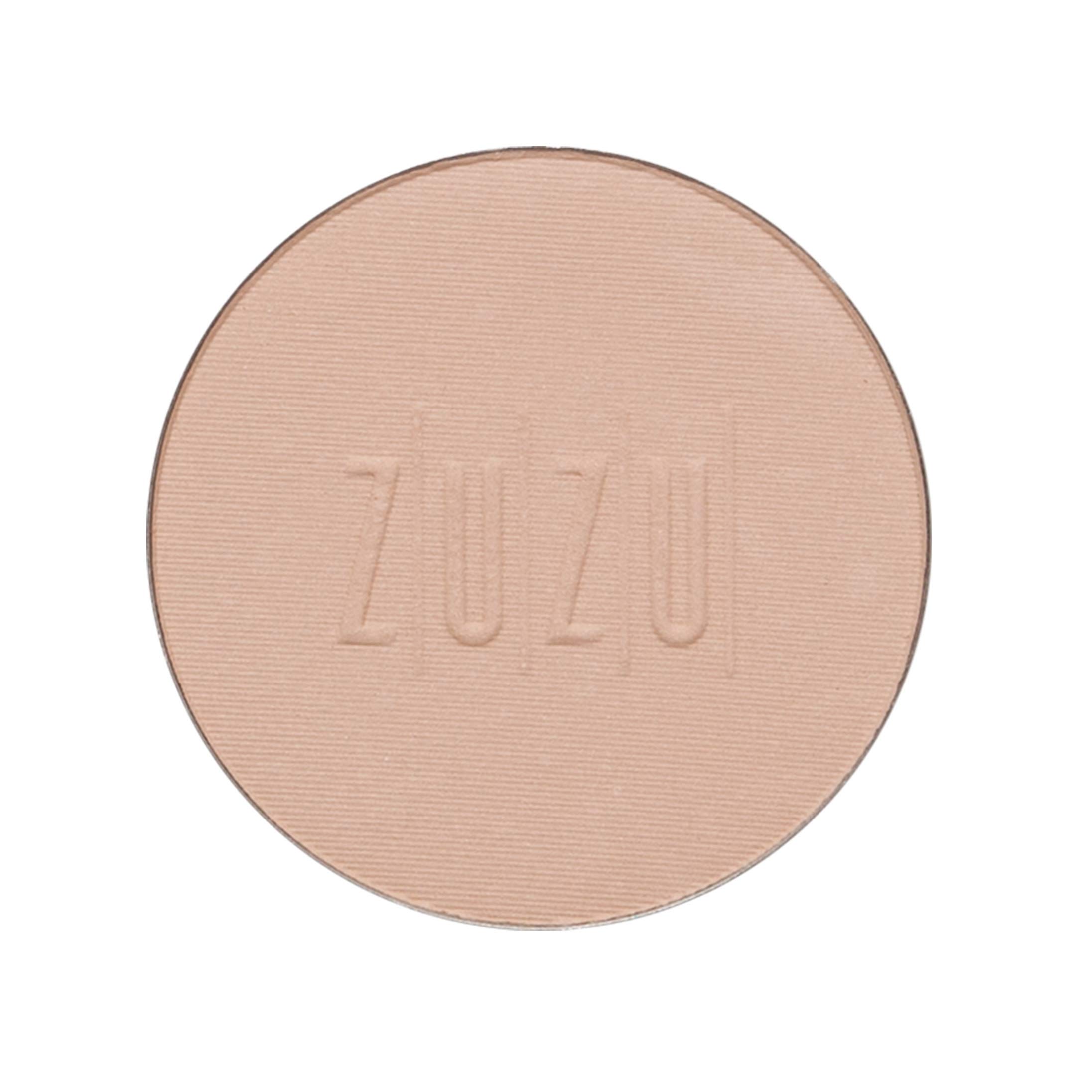ZUZU LUXE Mineral Powder, Dual Powder Foundation, medium to full coverage, natural finish. Natural, Paraben Free, Vegan, Gluten-free, Cruelty-free, Non GMO, .32 oz. (Refill D -14)