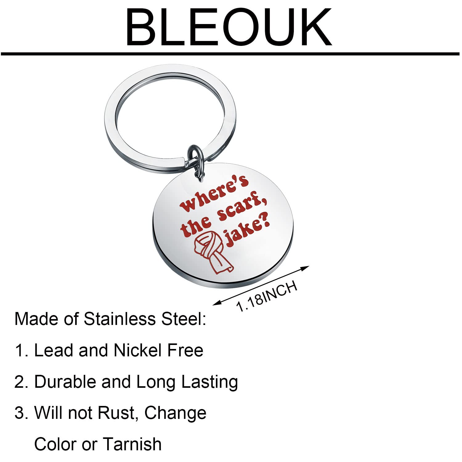 BLEOUK Music Gift Singer Fans Keychain Singer Song Lyrics Gift Music Lover Gift (wheres the scarf)