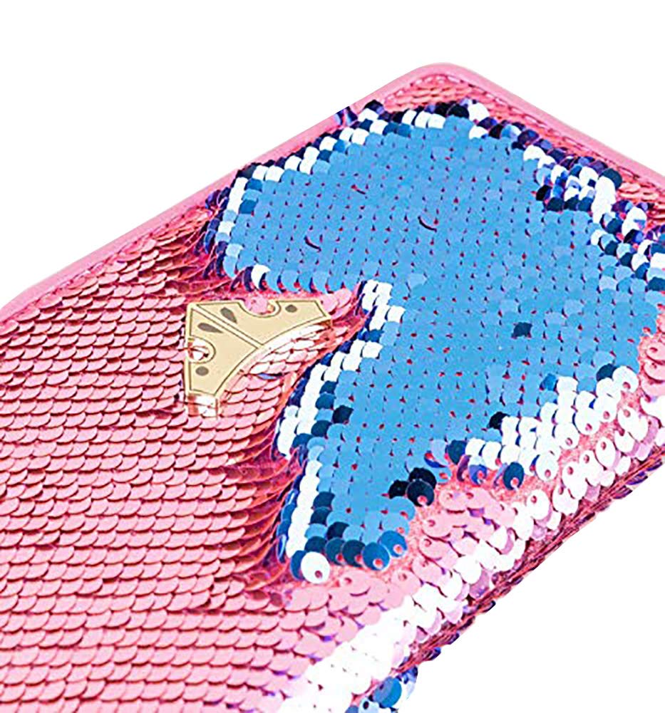 Loungefly x Disney Sleeping Beauty Sequined Zip-Around Wallet (Pink/Blue, One Size)