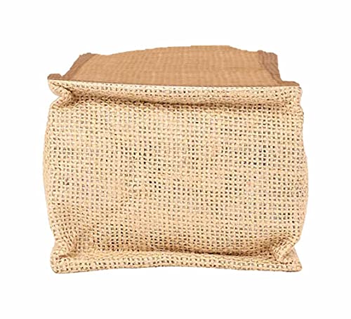 BANNER BUZZ MAKE IT VISIBLE BannerBuzz Jute Wine Bag Made of 100% Biodegradable Jute Material (4β W X 15β H X 4β B, Natural Brown Color)