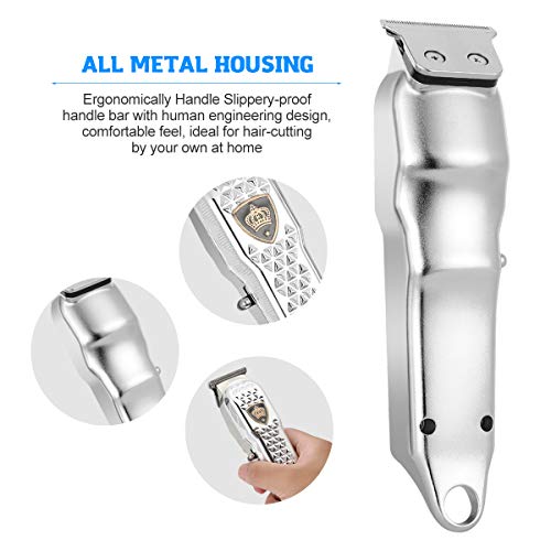 BESTBOMG Beard Trimmer for Men, Men Hair Clippers USB Rechargeable Beard Trimmer Shaver Mustache Grooming Kit for Home Barber
