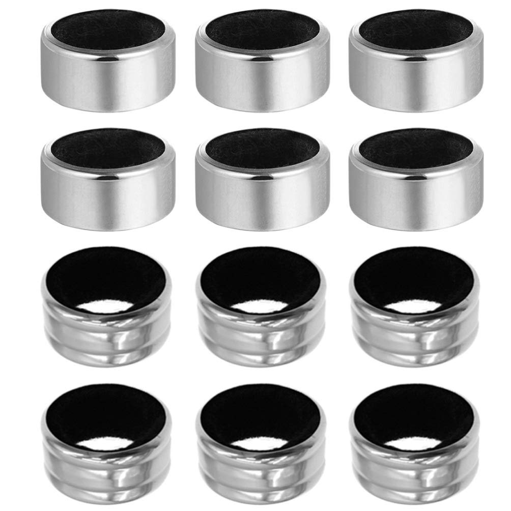 Cabilock 12pcs Wine Bottle Drip Collar Stainless Steel Wine Bottle Collar Wine Drip Ring Wine Neck Catcher for Home Restaurant
