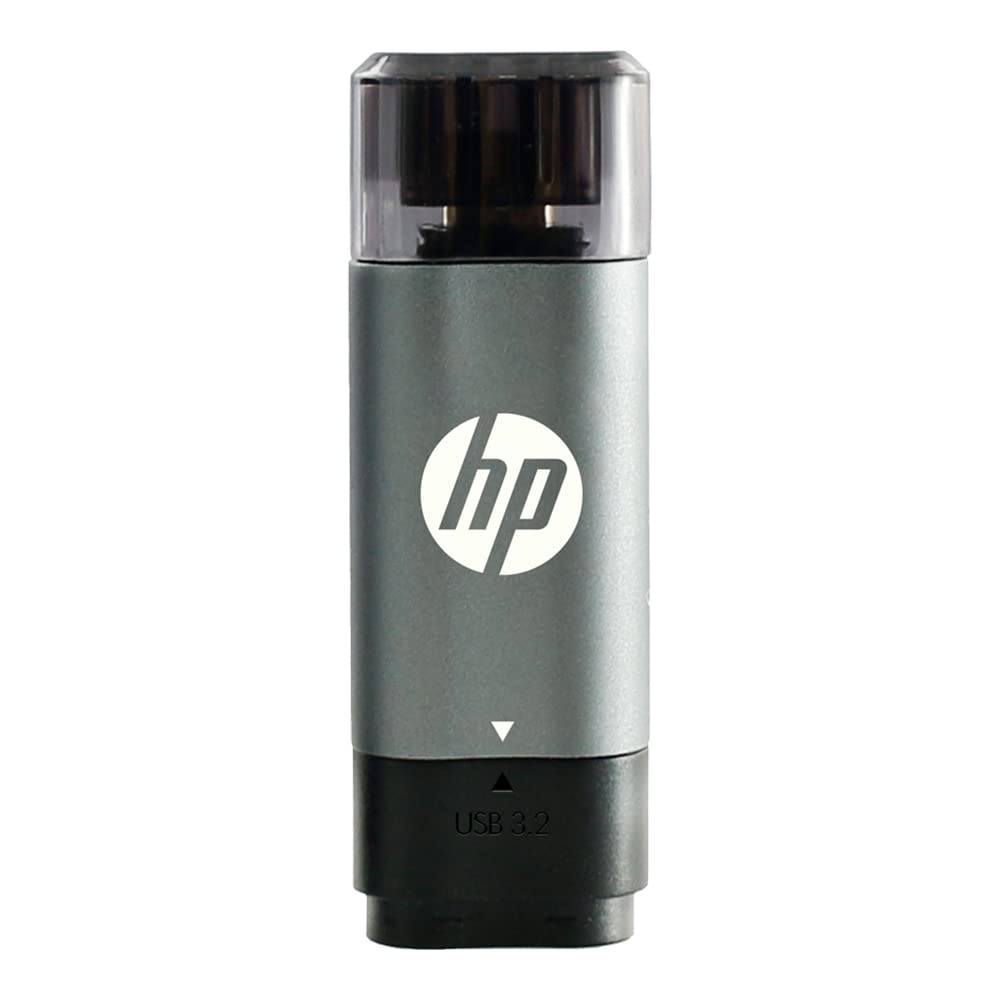 HP 128GB x5600c USB 3.2 Gen 1 Type-C Dual Flash Drive for Android Devices and Computers - External Mobile Storage for Photos, Videos, and More