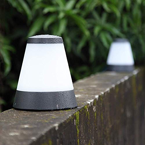 ZZYJYALG Anti-Rust European Aluminum PC Post Lights Triangle Modern LED Grey Outdoor Waterproof Pillar Lights Landscape Lawn Garden Villa Home Lighting Column Lights
