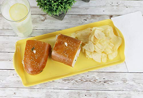 Calypso Basics, Sandwich Melamine Tidbit Tray, Lemon