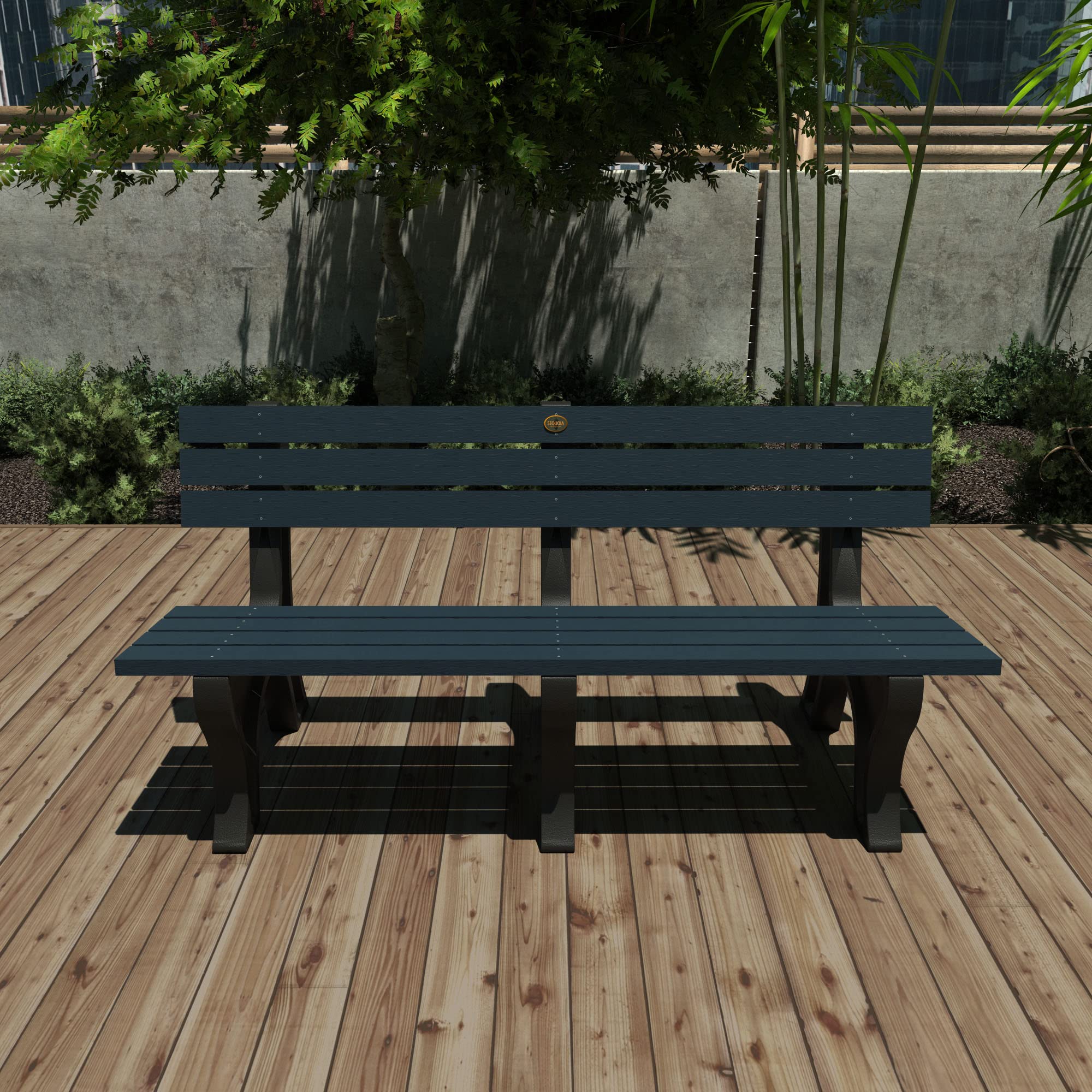 Sequoia Professional CM-BENSQ63-FBE Aurora Park Bench, 6 ft, Federal Blue