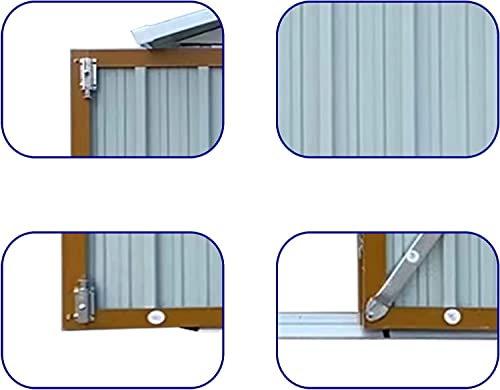 EMKK 4FTx6FT Storage Sheds Outdoor, Utility Steel Tool Sheds for Garden Backyard Lawn, Large Patio House Building with Lockable Door