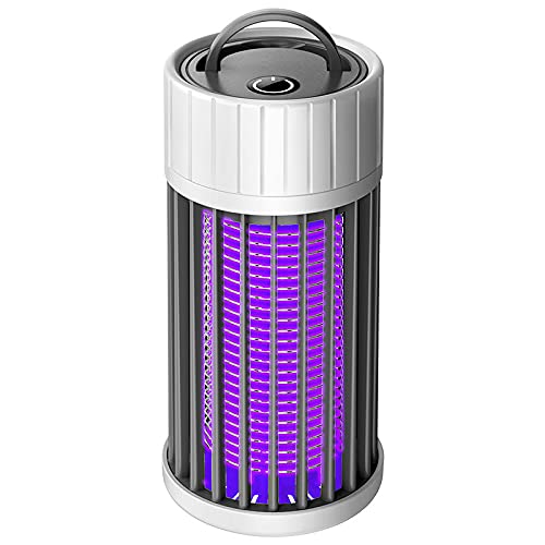 Bug Zapper Indoor, Rechargeable Cordless Portable Mosquito Zapper with Switch, Ariie Fly Zapper for Patio Home Kitchen, Repel Pest Insect Gnat Moth (Not Waterproof)